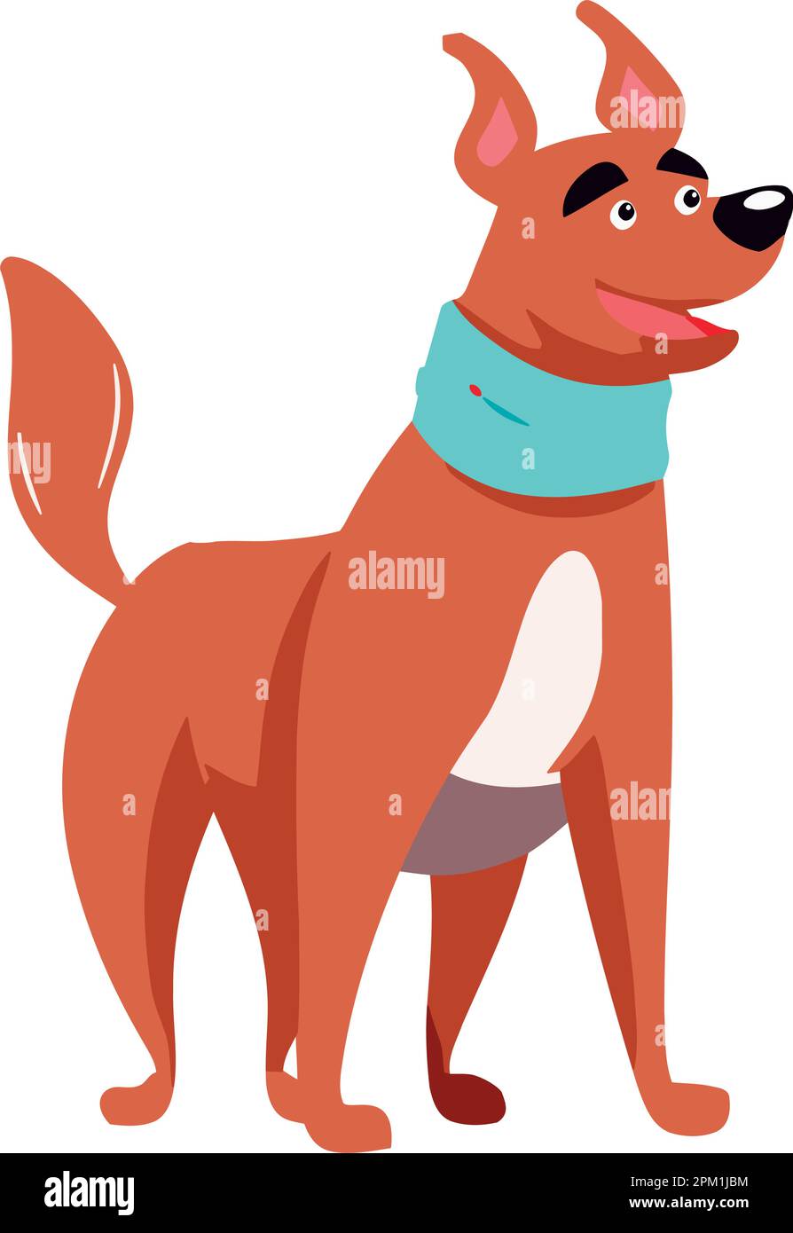 Cute dog standing Stock Vector Image & Art - Alamy