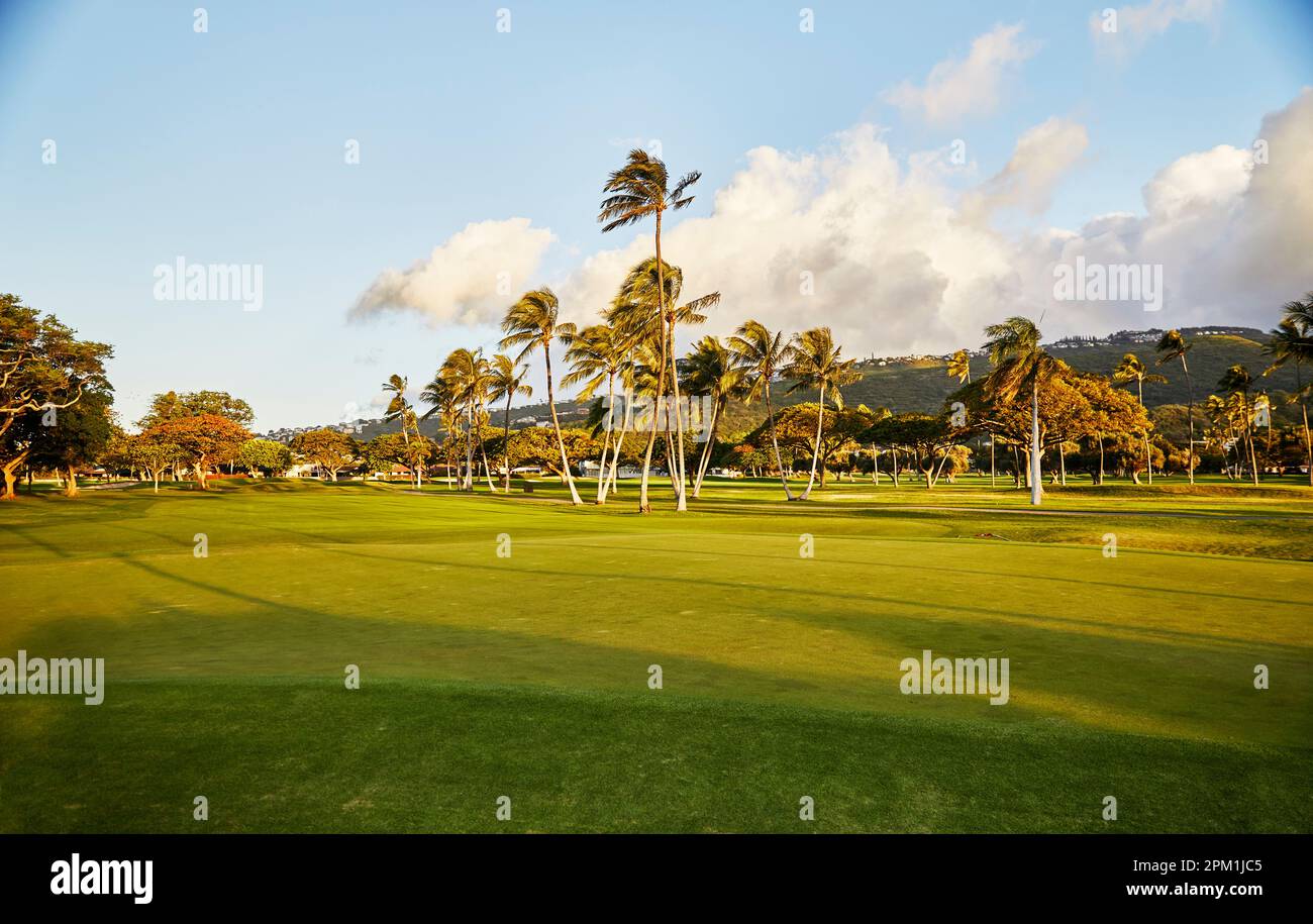 Honolulu, Oahu, Hawaii, USA, - February 6, 2023: View of Waialae Golf ...