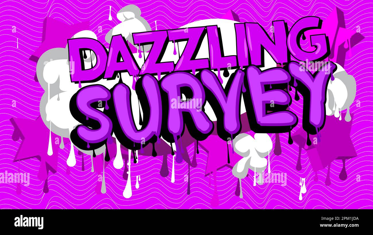 Dazzling Survey. Graffiti tag. Abstract modern street art decoration ...