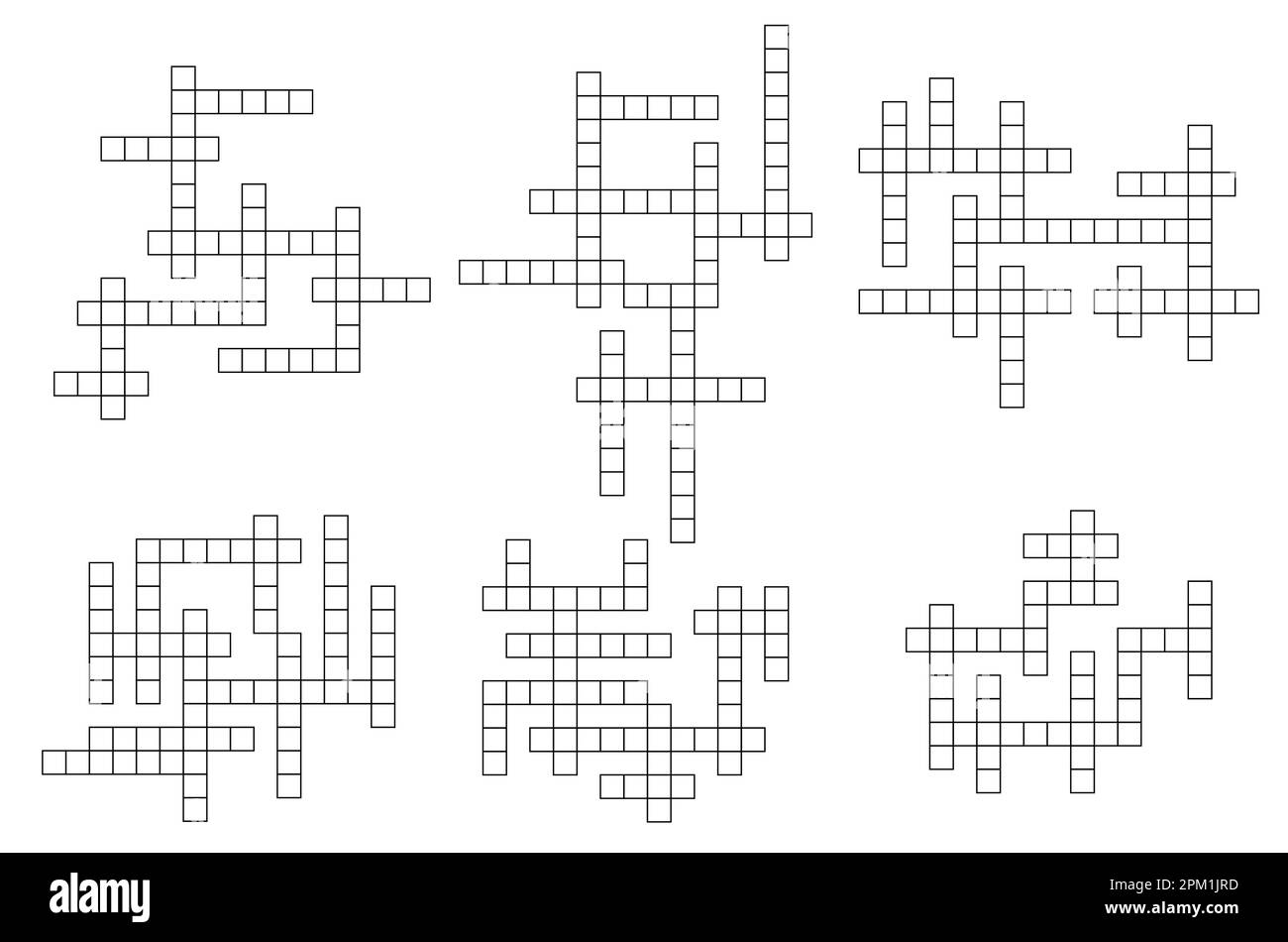 Crossword Game Grid Vector Cross Word Puzzle Layout Word Guess Quiz With Blank Square Cells
