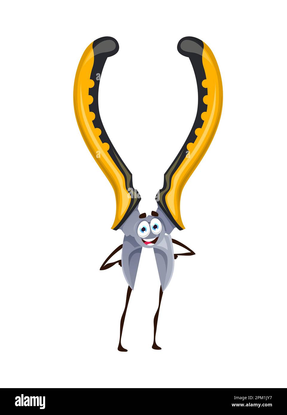 Cartoon nippers tool character, DIY equipment funny personage, vector ...