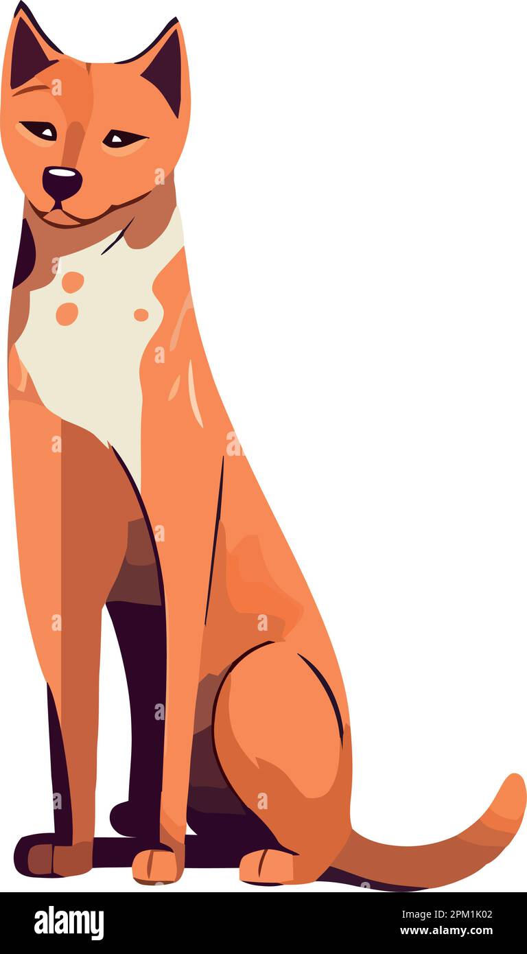 dog pet animal sitting Stock Vector Image & Art - Alamy