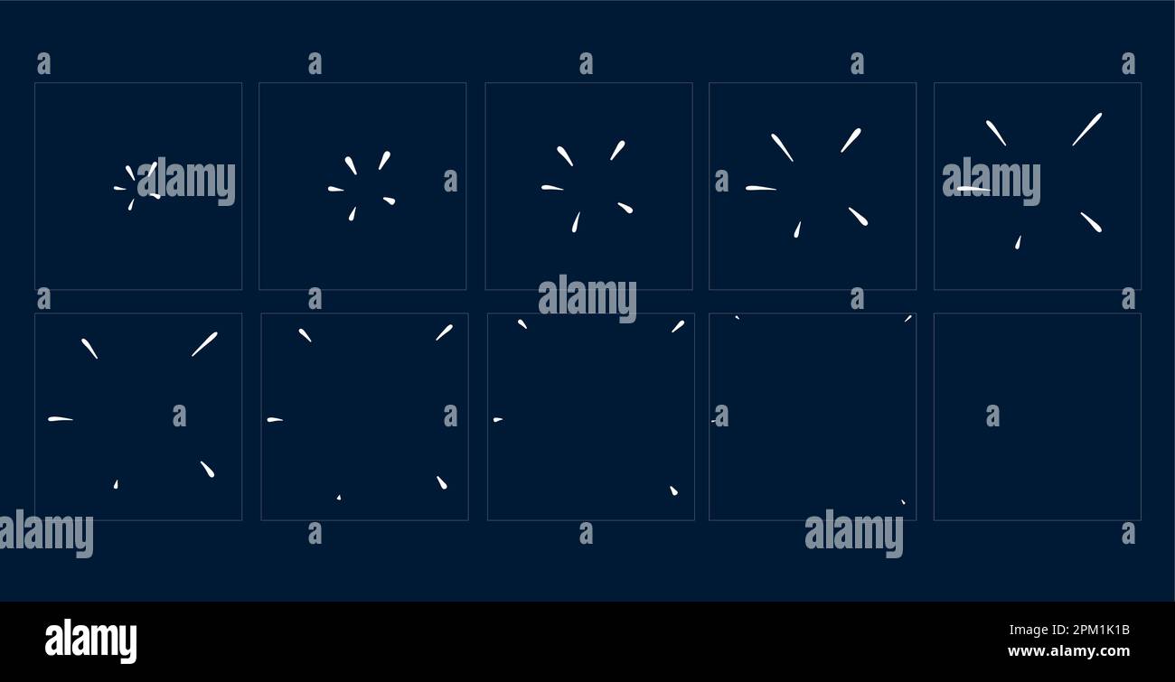 Animated Sparkle Or Shine Effect Game Sprite Animation Sheets With