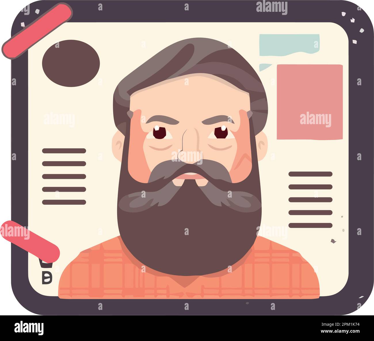Man looking frame picture not woman Stock Vector Images - Alamy