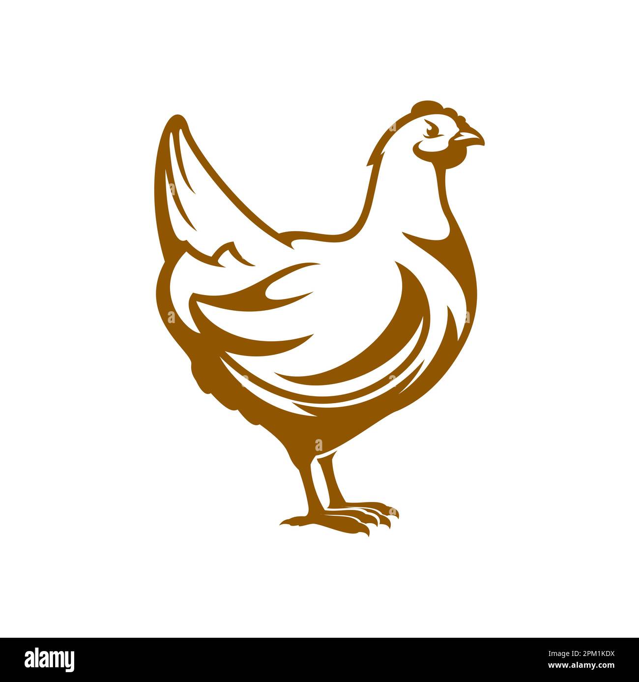 Hen icon. Chicken farm and poultry symbol. Butchery shop, organic meat ...