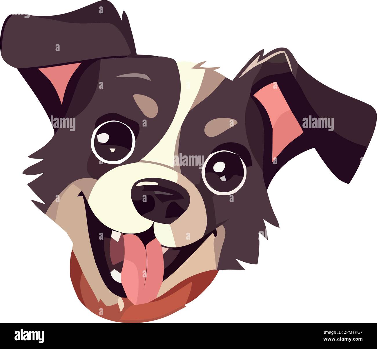 Cute cartoon puppy smiles Stock Vector Image & Art - Alamy