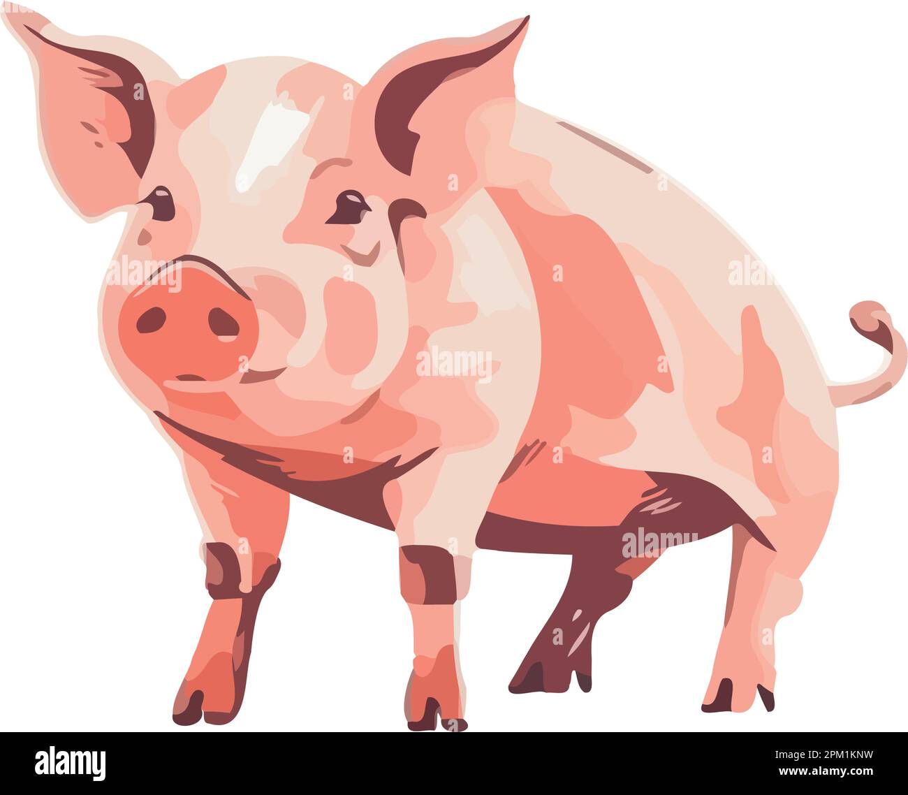 Cute piglet farm animal Stock Vector Image & Art - Alamy