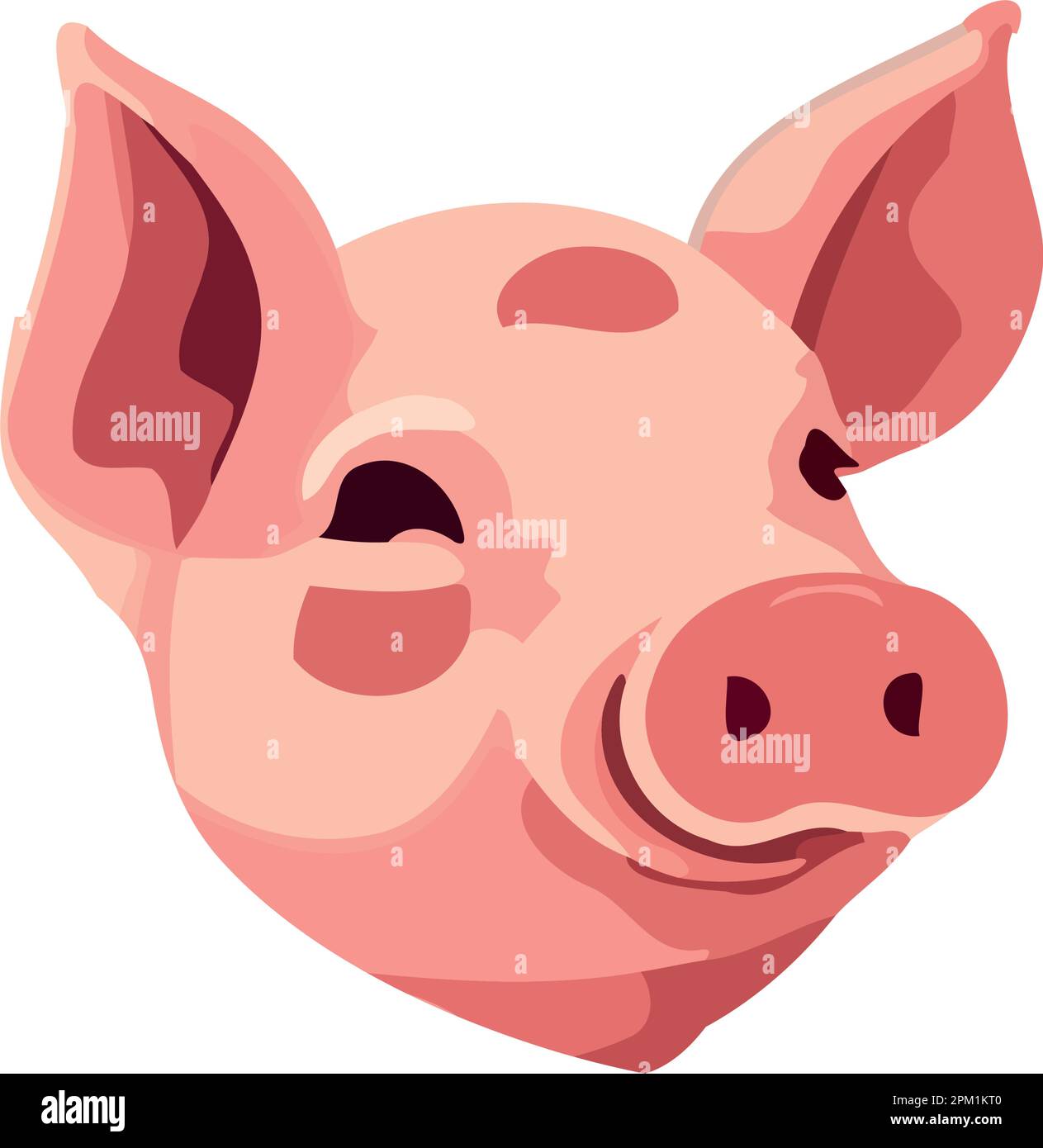 Cheerful piglet smiling cute Stock Vector Image & Art - Alamy