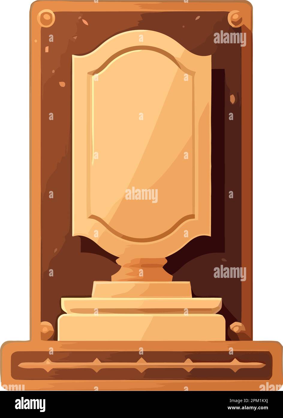 gold frame on wooden stand Stock Vector Image & Art - Alamy