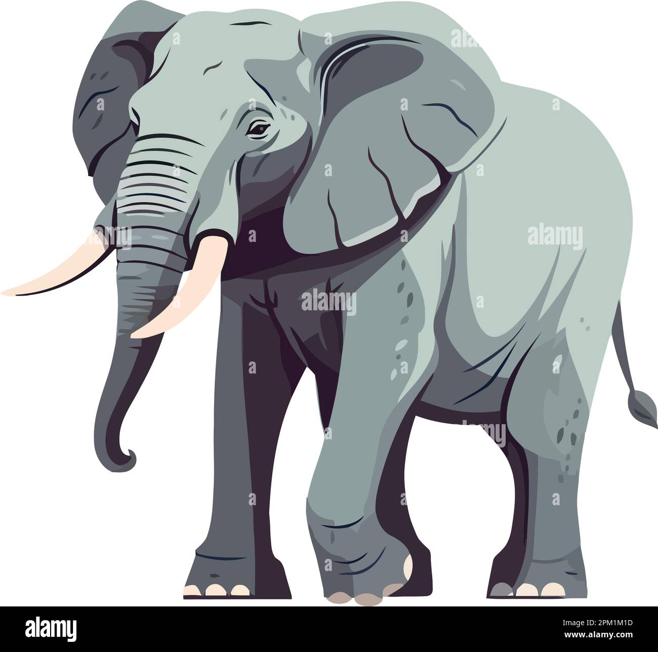 Cute cartoon elephant walking Stock Vector Image & Art - Alamy
