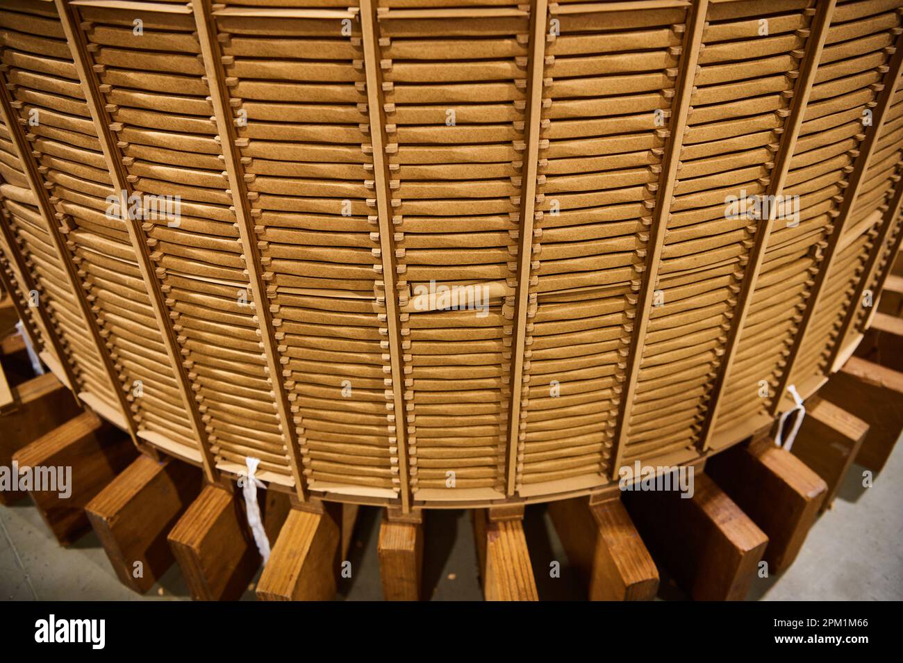 Winding of high voltage power transformer with copper bars Stock Photo ...