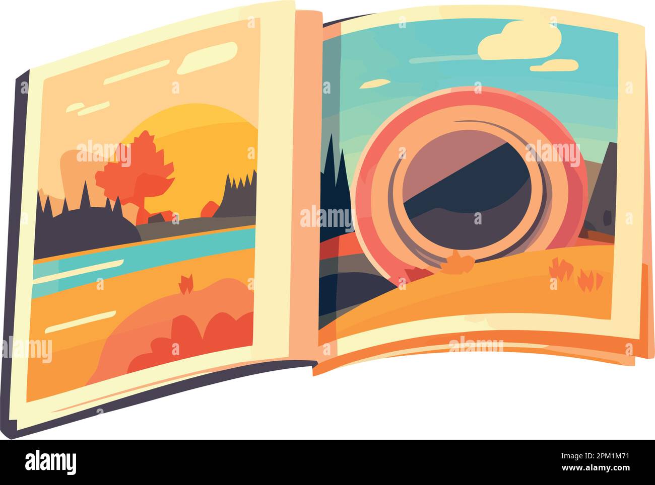 Paper landscapes Stock Vector Images - Alamy