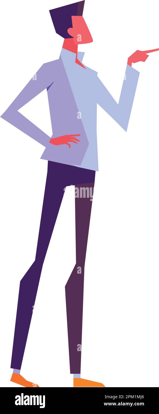 Male executive pointing on Stock Vector Images - Alamy