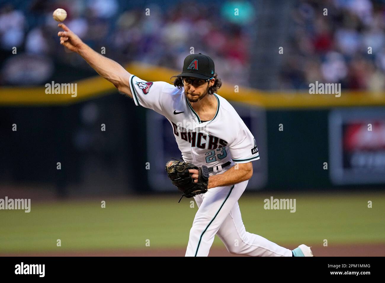 Arizona Diamondbacks starting pitcher Zac Gallen throws against the ...