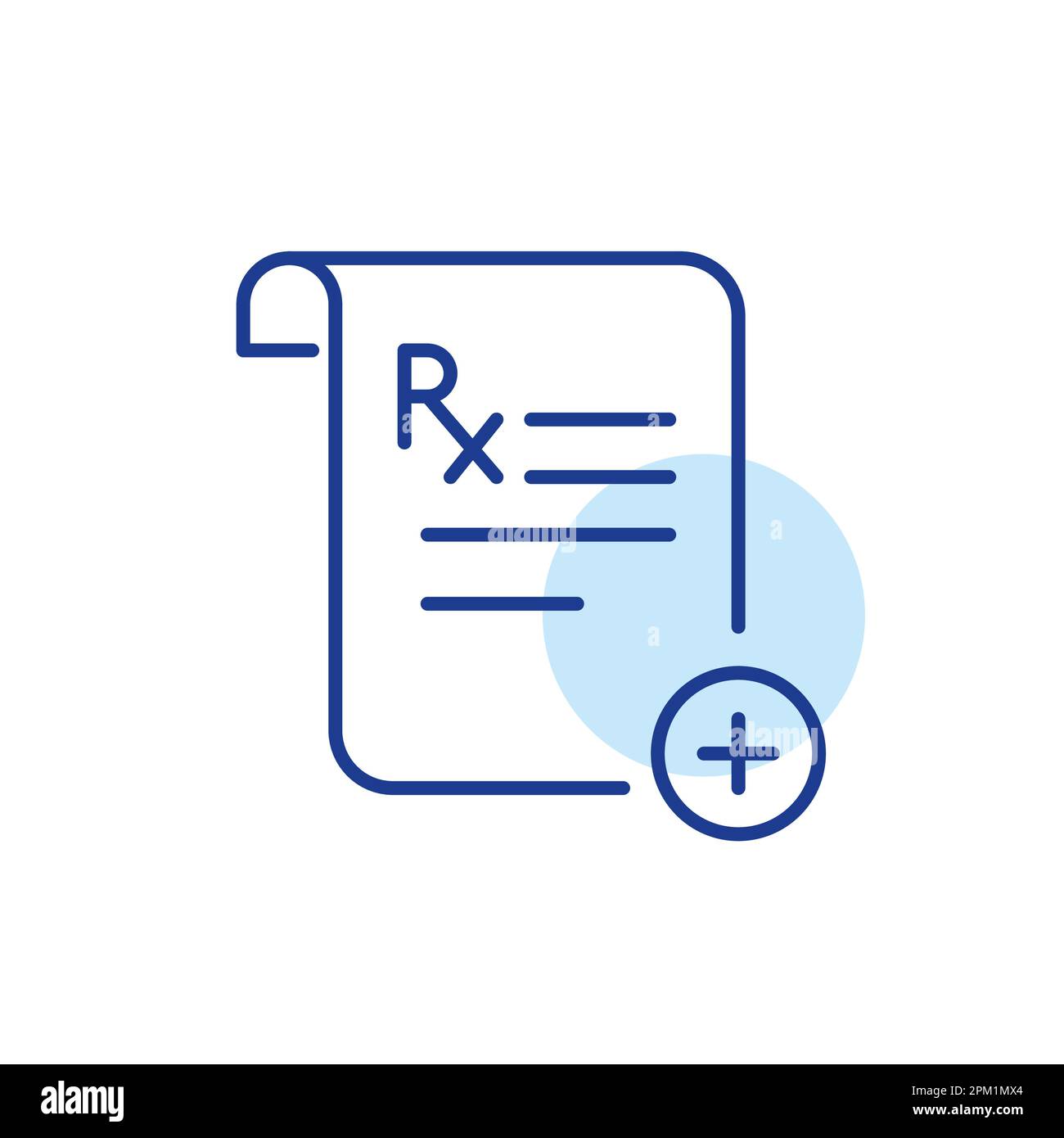 Prescription for pharmacy drug refill. Healthcare plan and medical ...