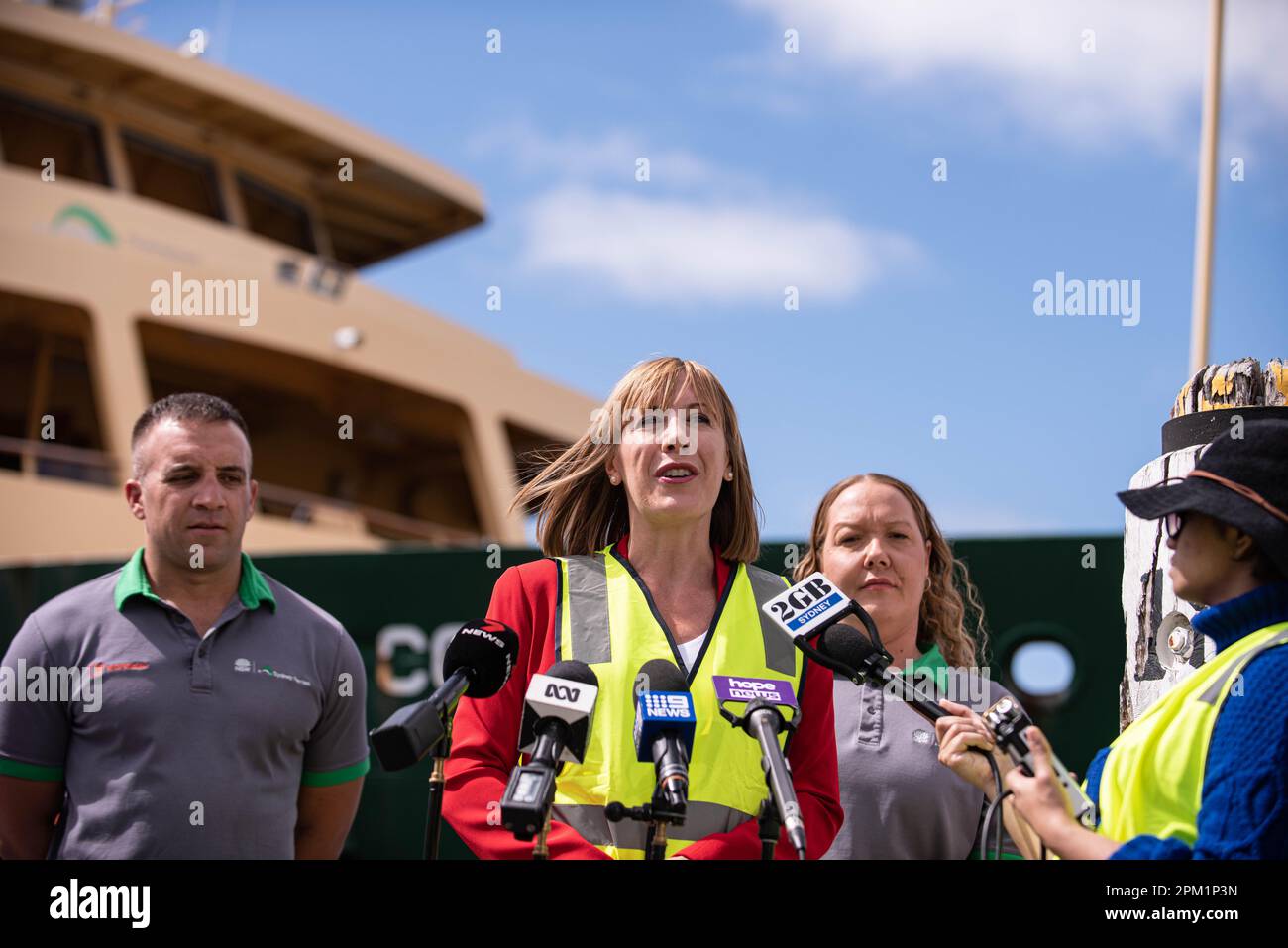NSW Minister for Transport Jo Haylen during a tour of the Balmain ...