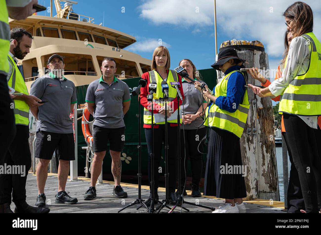 NSW Minister for Transport Jo Haylen during a tour of the Balmain ...