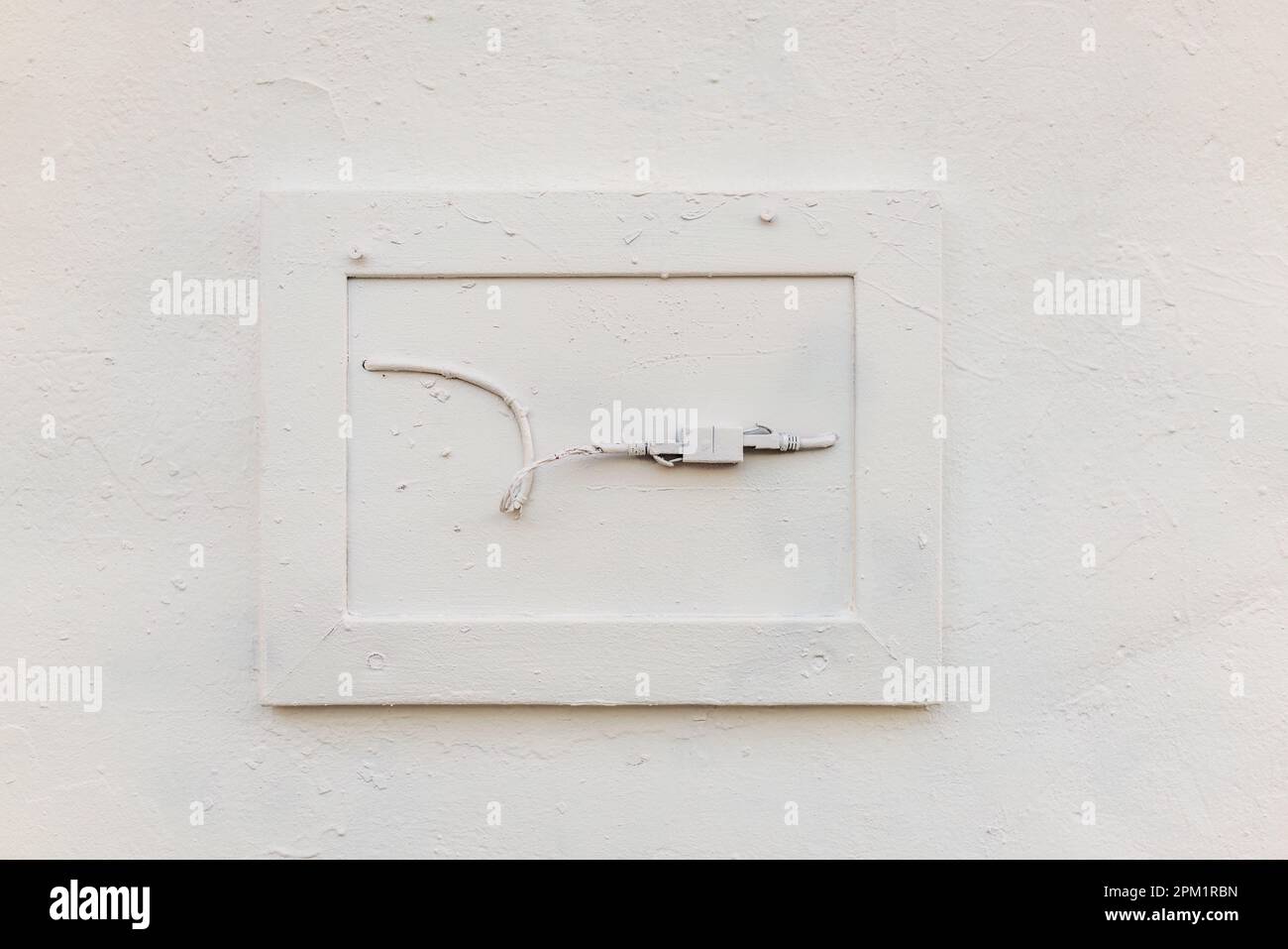 The Old Network Ethernet Port In Home Old Ethernet Switch Concept