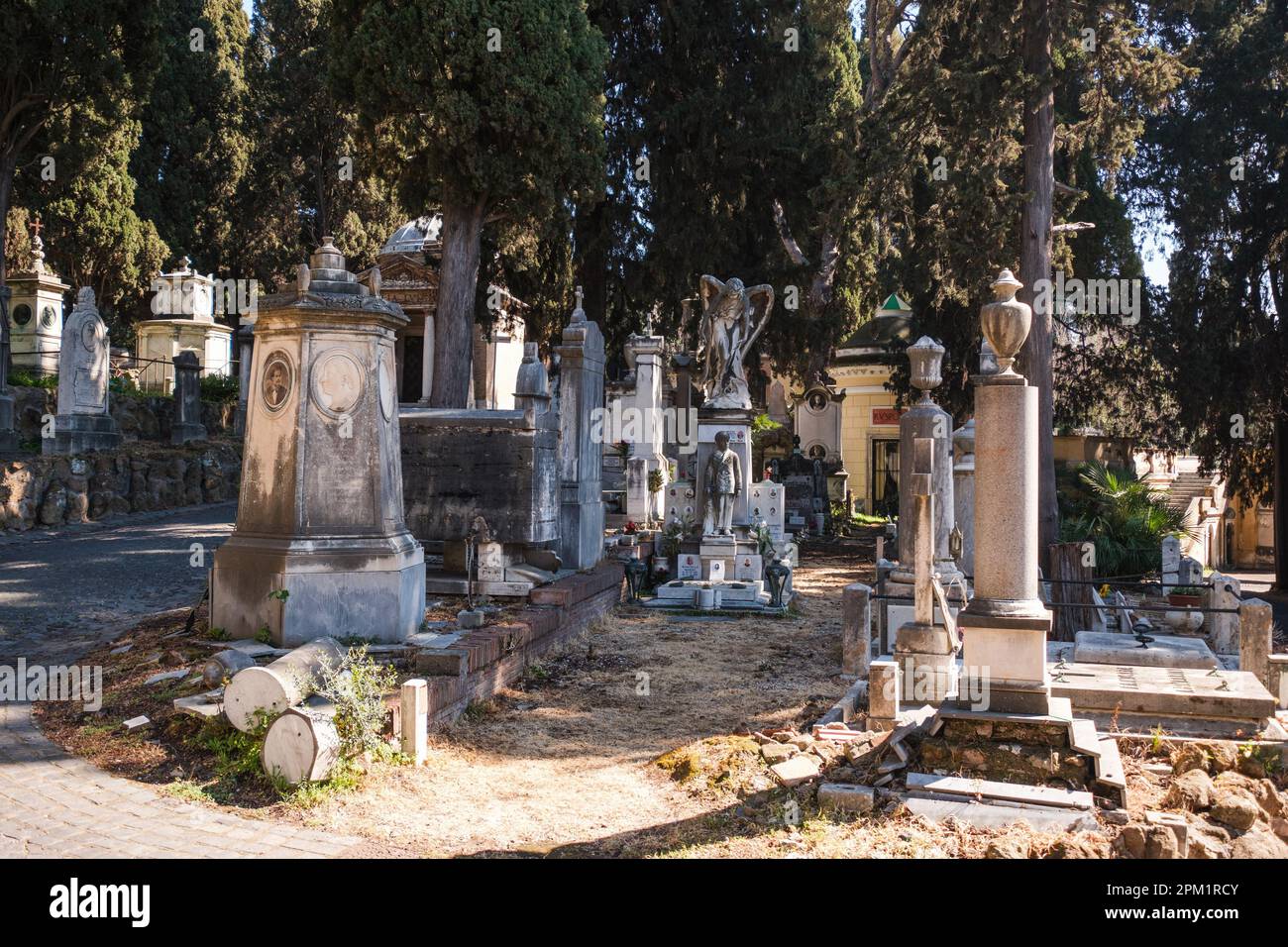 Rome, Italy. 10th Apr, 2023. Various Graves in the monumental cemetery ...