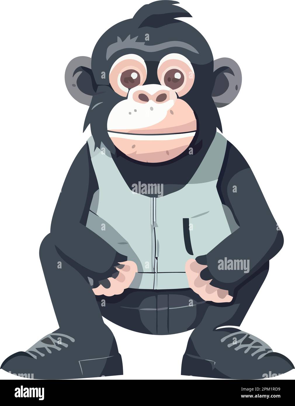 cute baby monkey with clothes Stock Vector Image & Art - Alamy