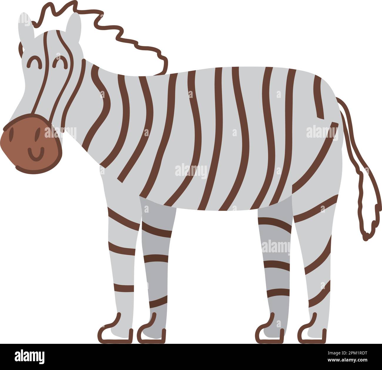 Zebra standing in nature Stock Vector Image & Art - Alamy