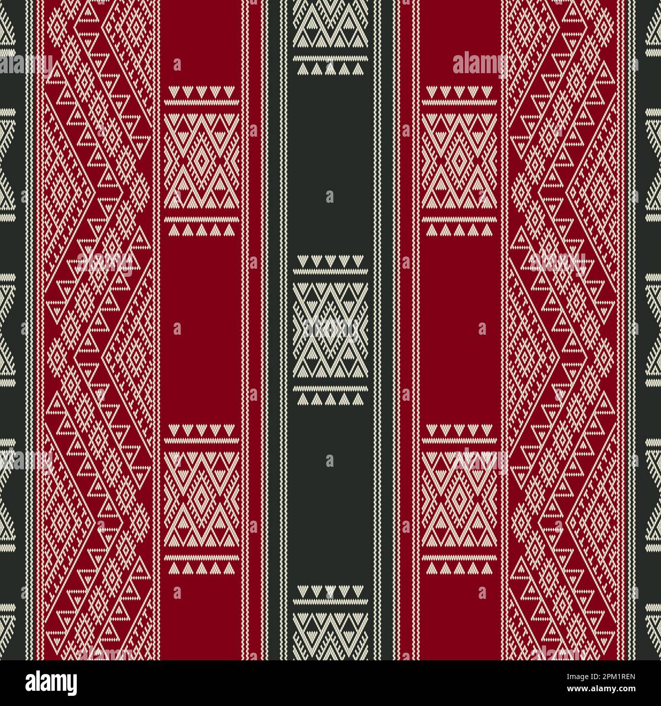 Traditional Tunisian embroidery pattern, seamless vector composition ...