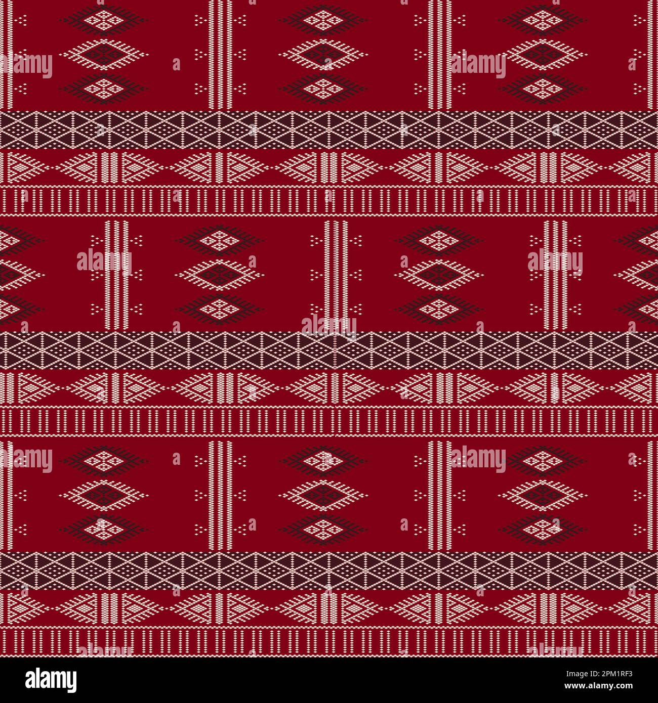 Traditional Tunisian embroidery pattern, seamless vector composition ...