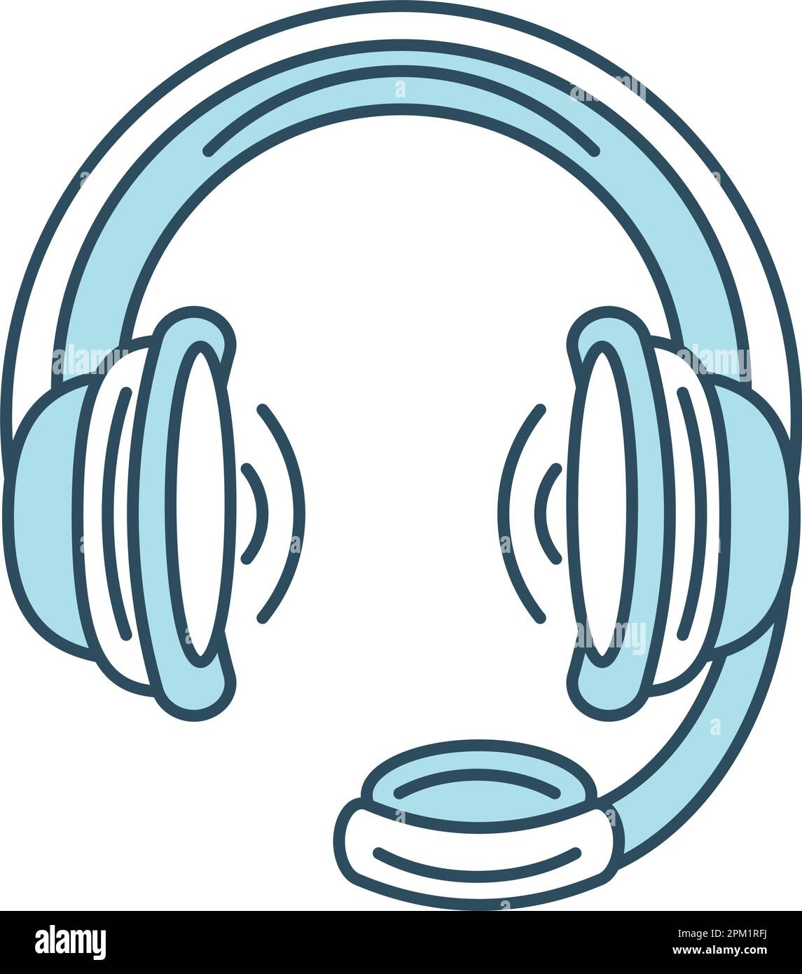 Headset symbol in modern vector illustration design Stock Vector Image ...