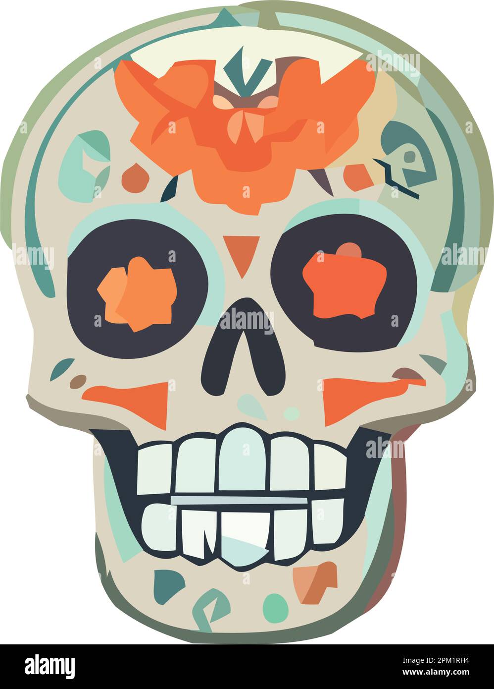 mexican skull decoration symbolizes death Stock Vector Image & Art - Alamy