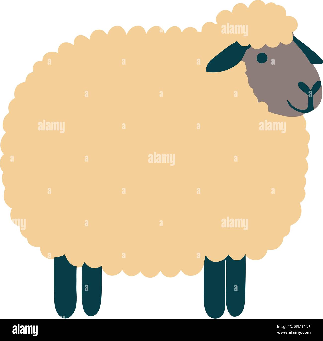 flat sheep illustration Stock Vector Image & Art - Alamy