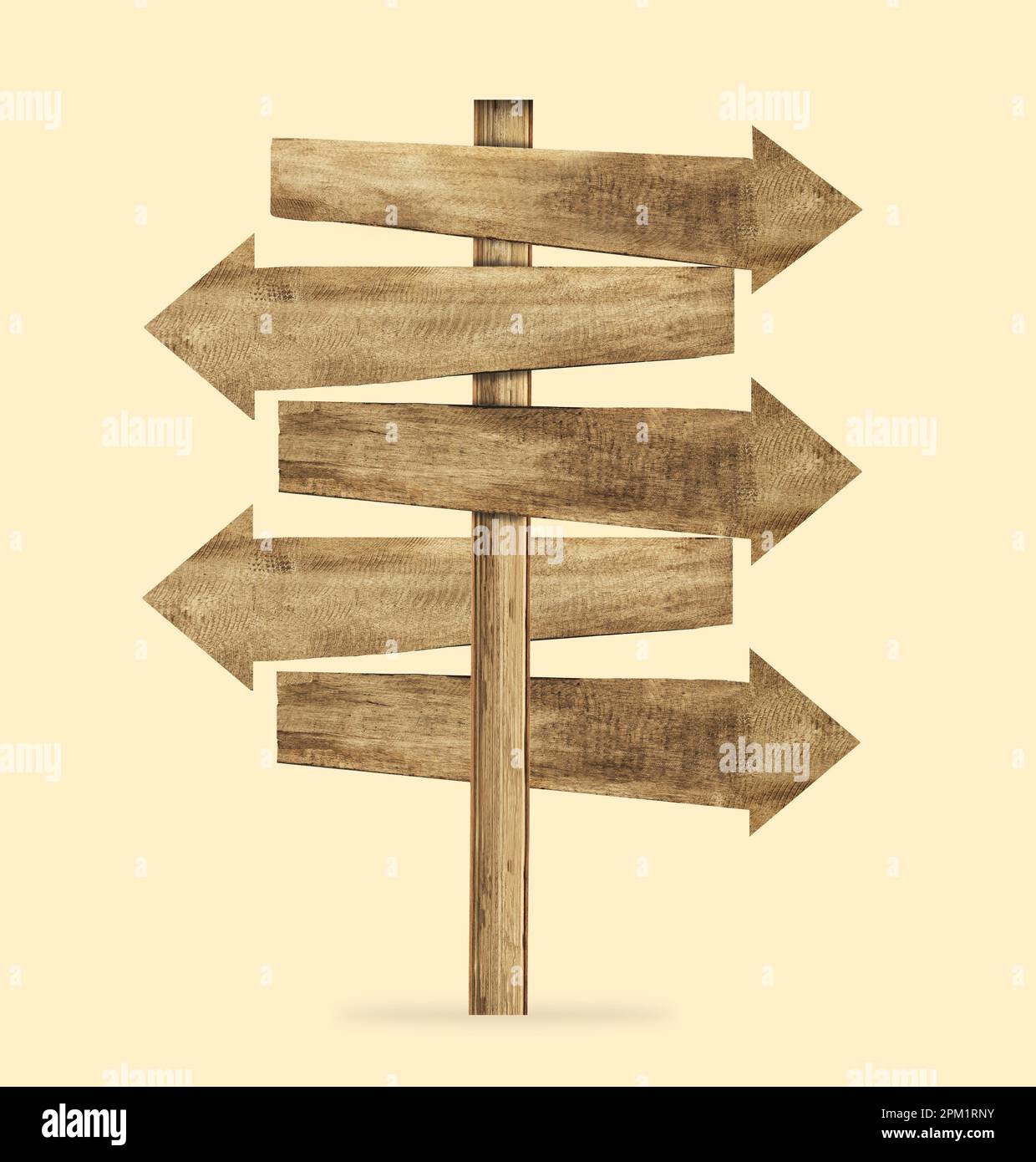 Crossroad wooden signpost with arrows, different ways concept Stock ...