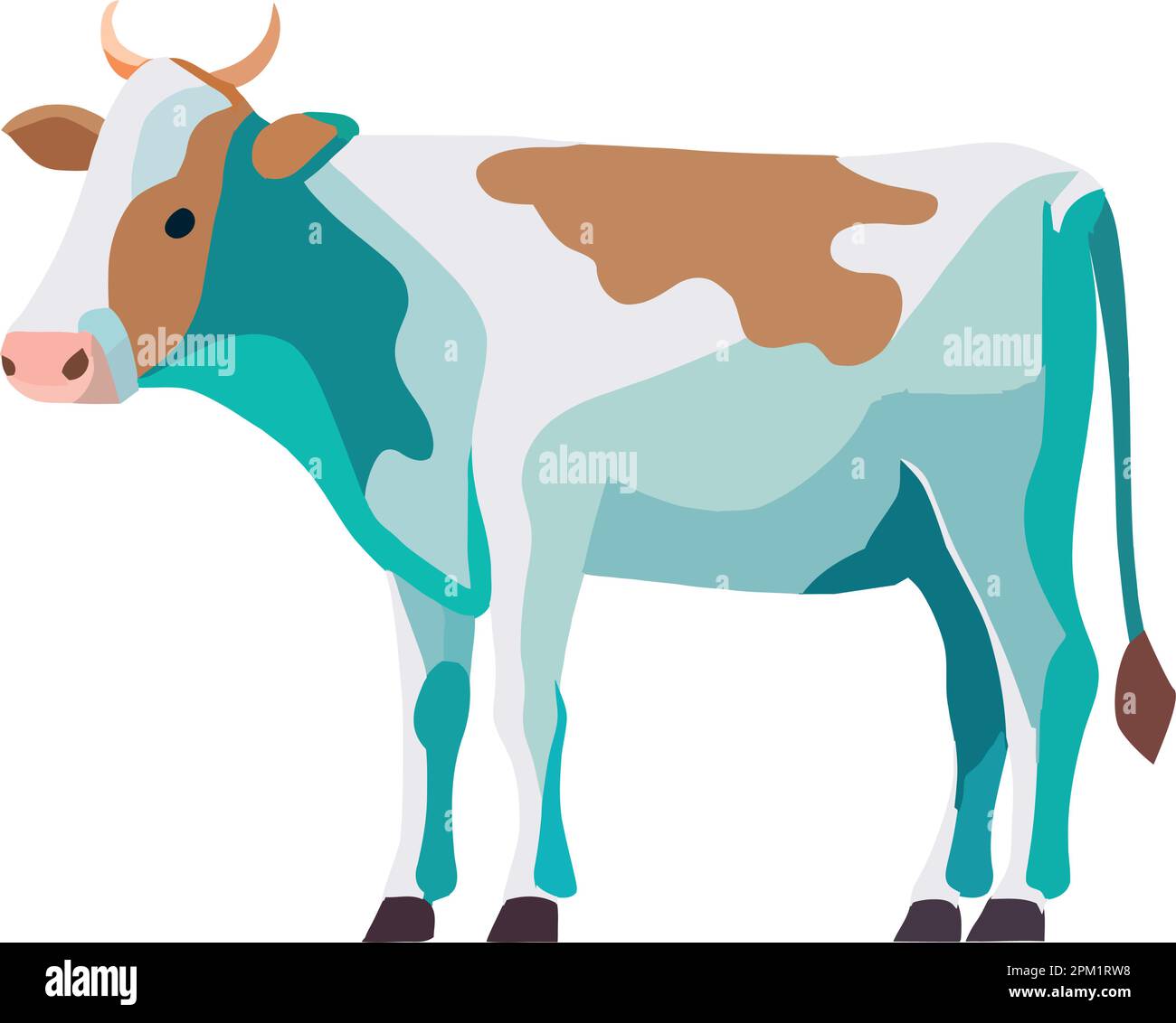 flat cow design Stock Vector Image & Art - Alamy