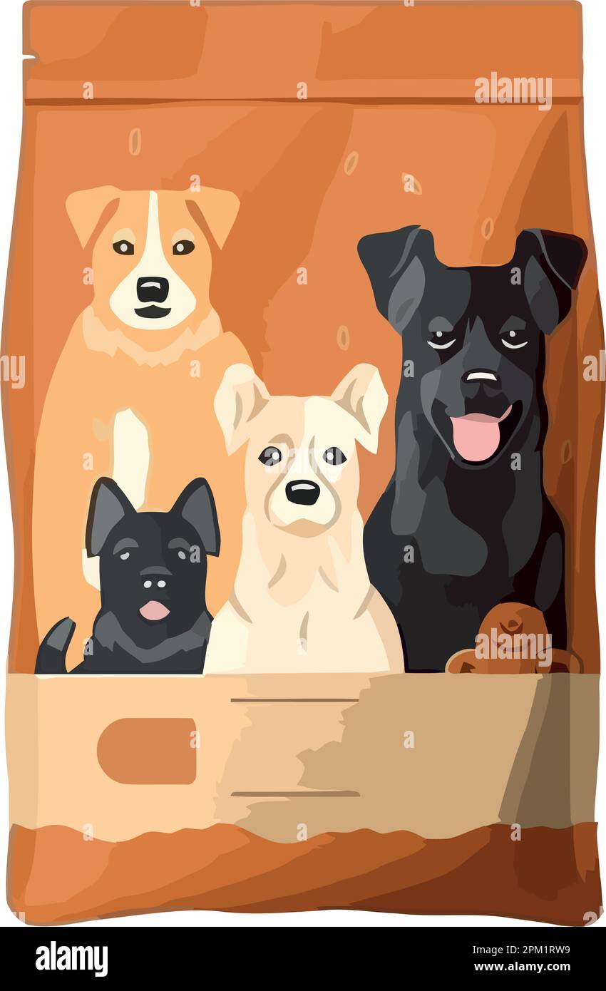 Pets package food dog Stock Vector Images - Alamy