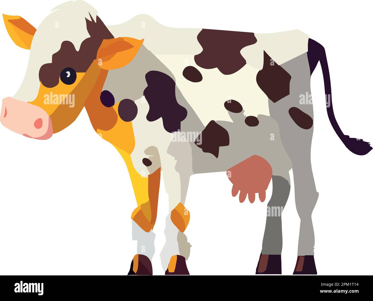 flat cow illustration Stock Vector Image & Art - Alamy