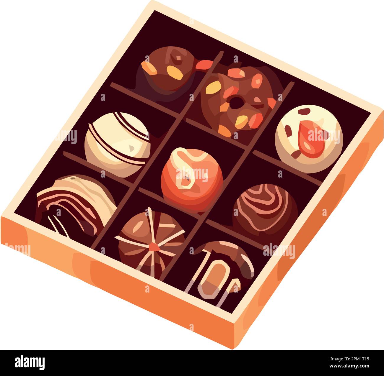 Sweet Treats Chocolate And Vanilla Candies Stock Vector Image And Art Alamy