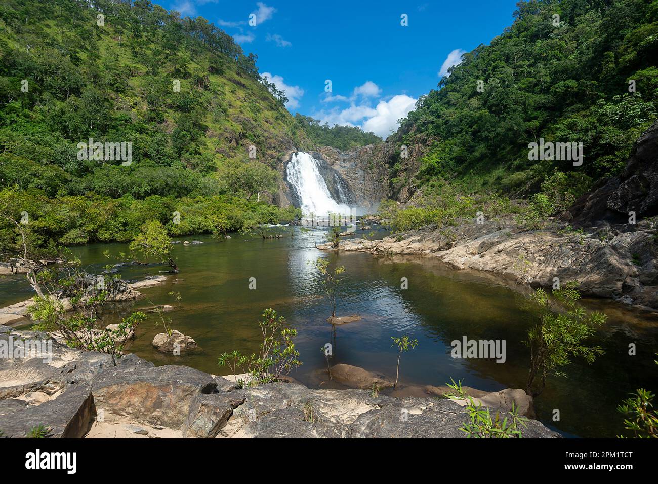 Scenic view of Wujal Wujal waterfall, Far North Queensland, FNQ, QLD ...