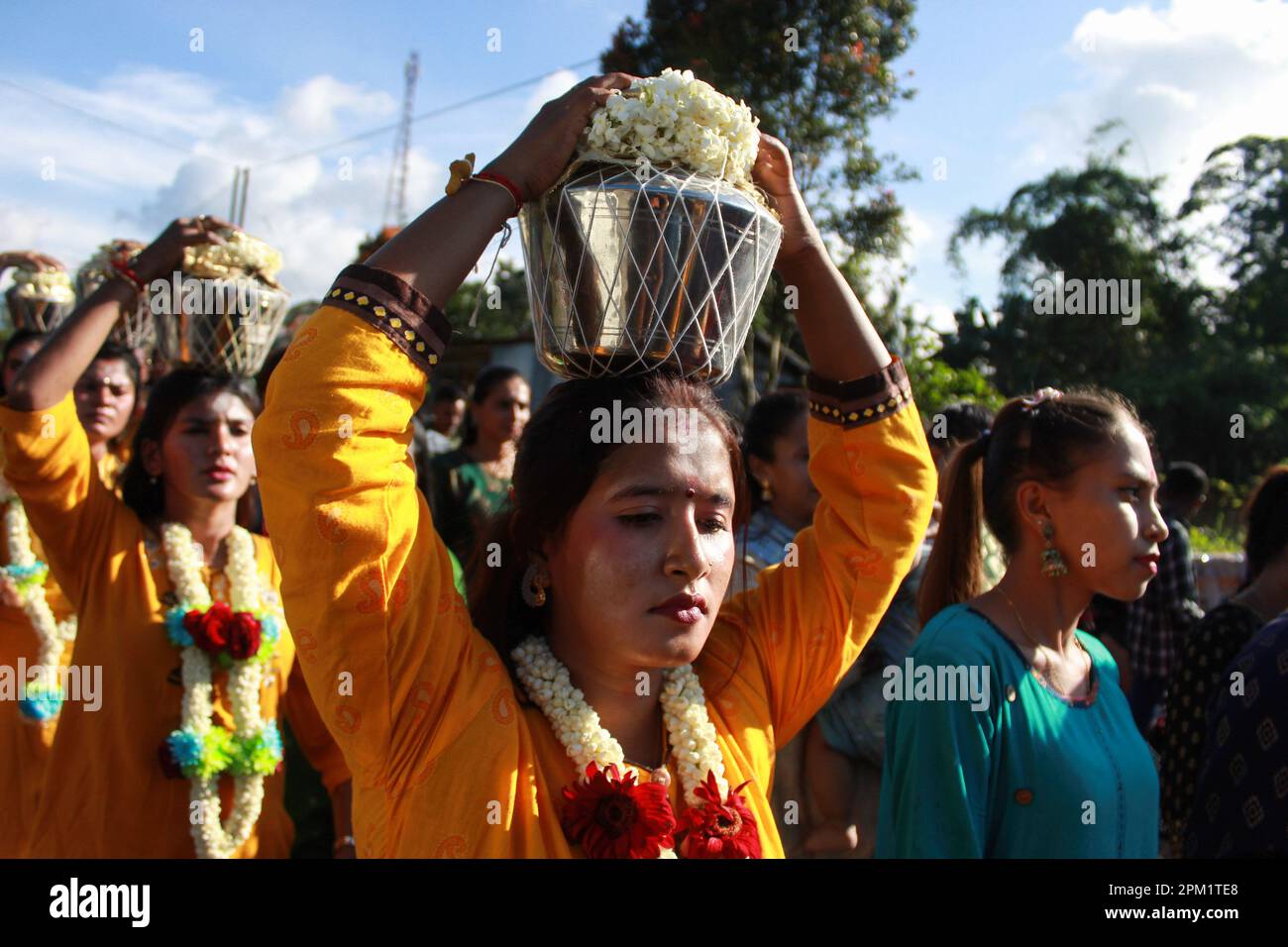 Deliserdang, Indonesia. 09th Mar, 2023. Hindu women from the Tamil ...
