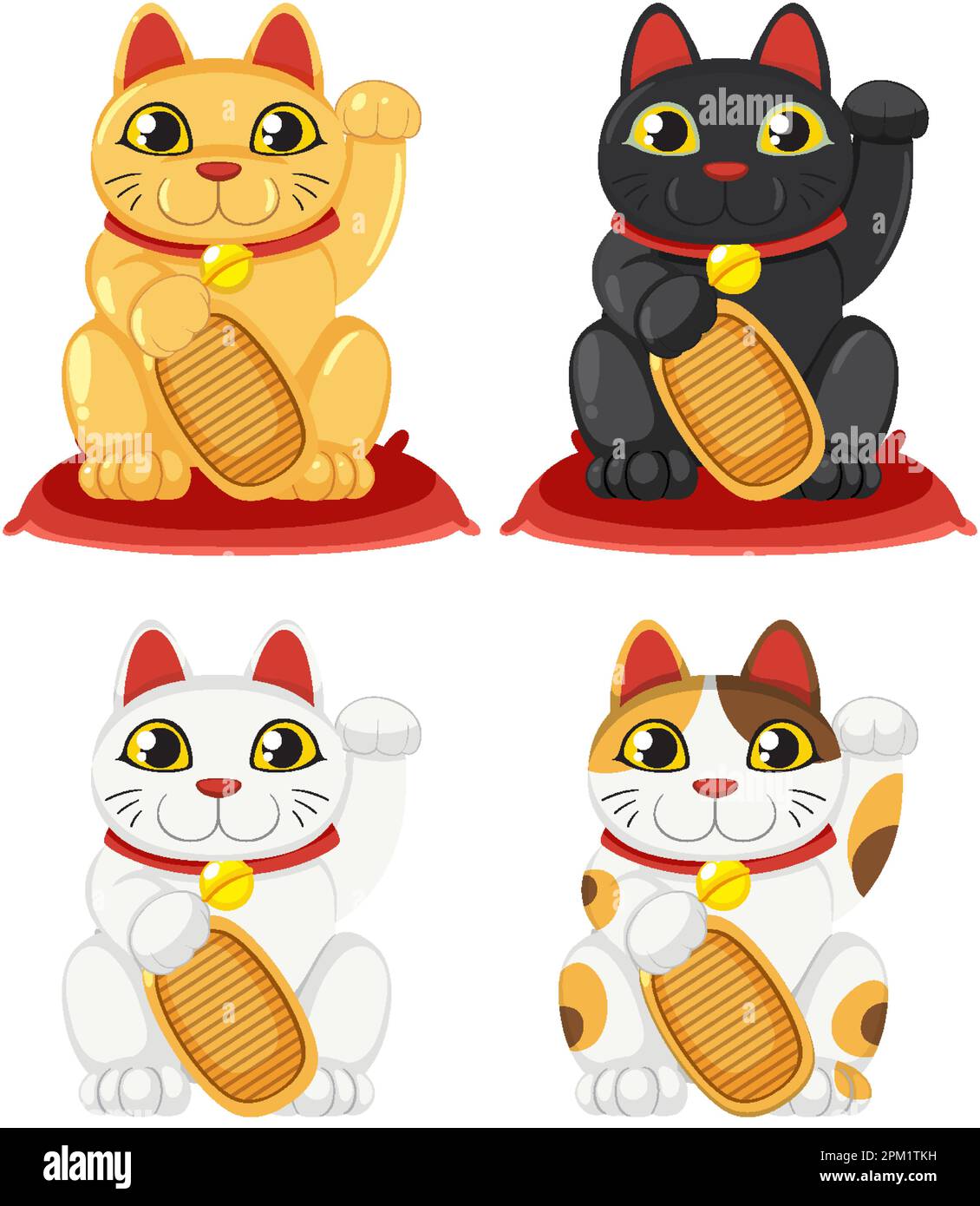 Set of Japan Maneki Neko cat illustration Stock Vector Image & Art - Alamy