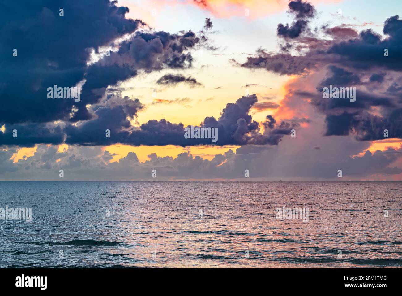 Sunset on sea background. Calm water ocean. Nature wallpaper with ...