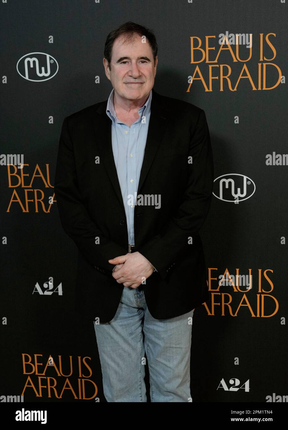 Richard Kind, a cast member in "Beau Is Afraid," poses at the premiere ...