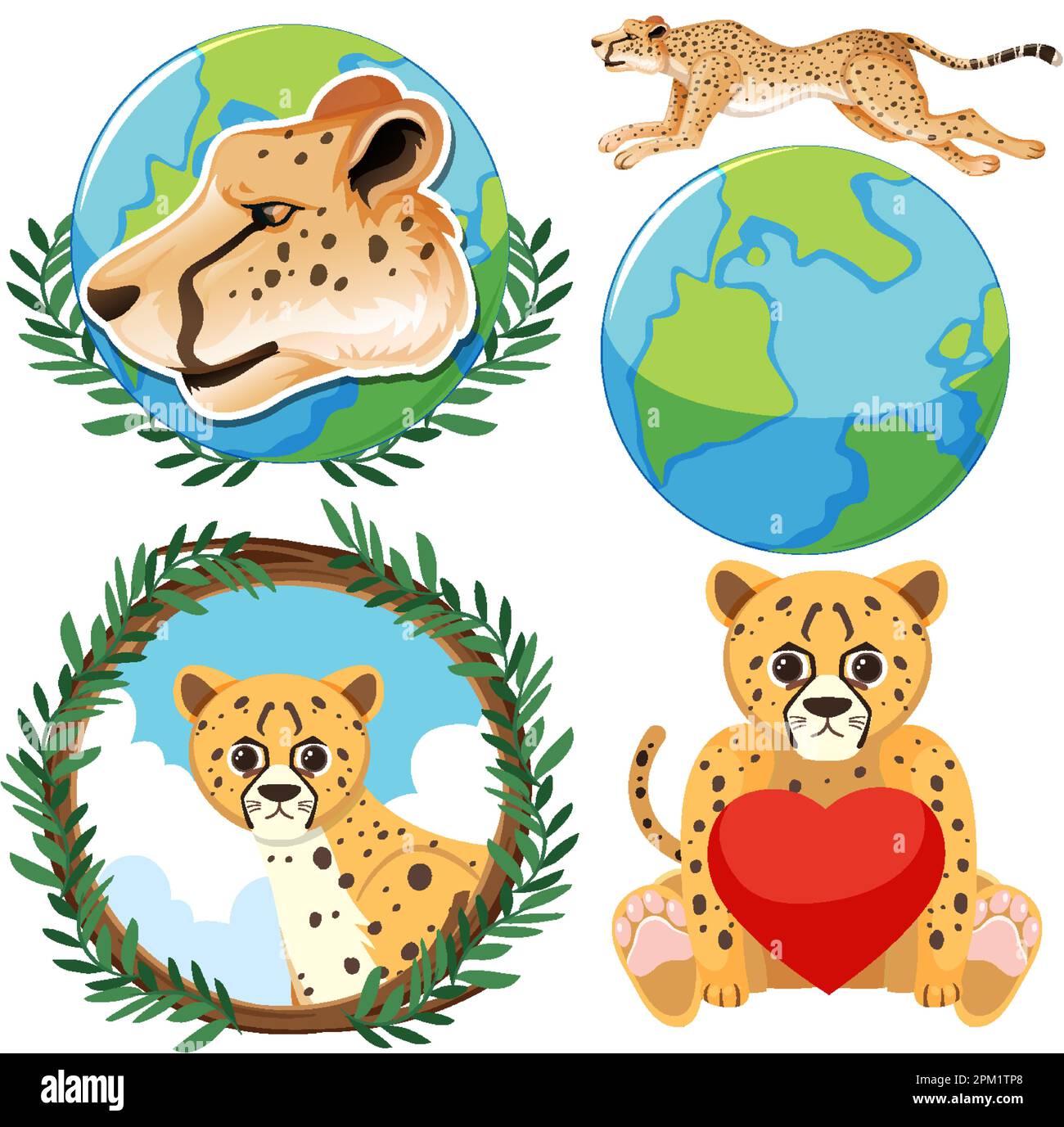 Sleek cheetah Stock Vector Images - Alamy
