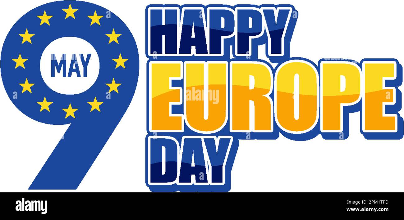 Happy Europe Day Vector Design for Banner or Poster illustration Stock ...