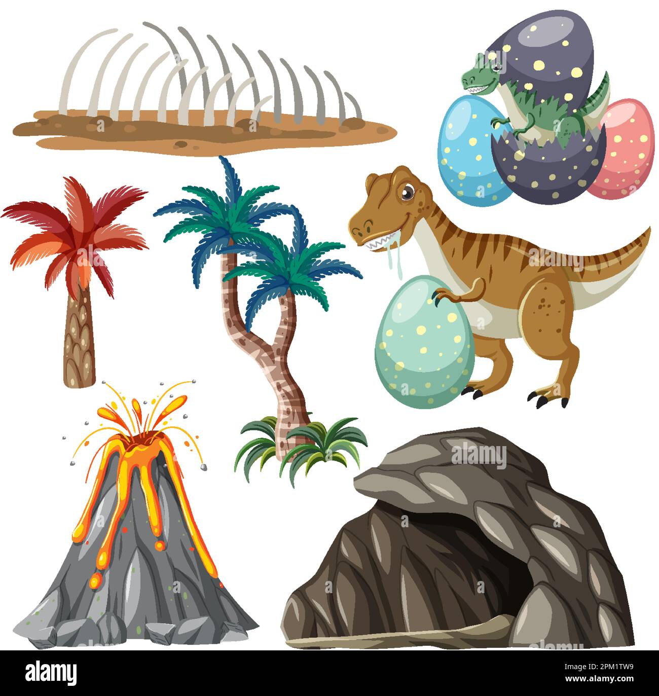 T rex habitat Stock Vector Images - Alamy