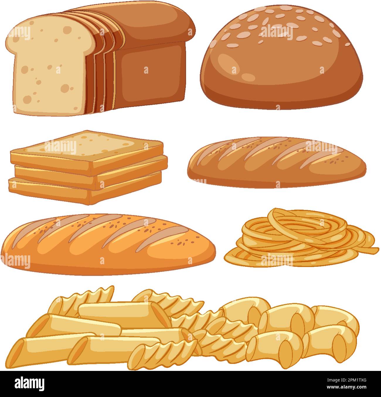 Set of carbohydrates food illustration Stock Vector Image & Art - Alamy