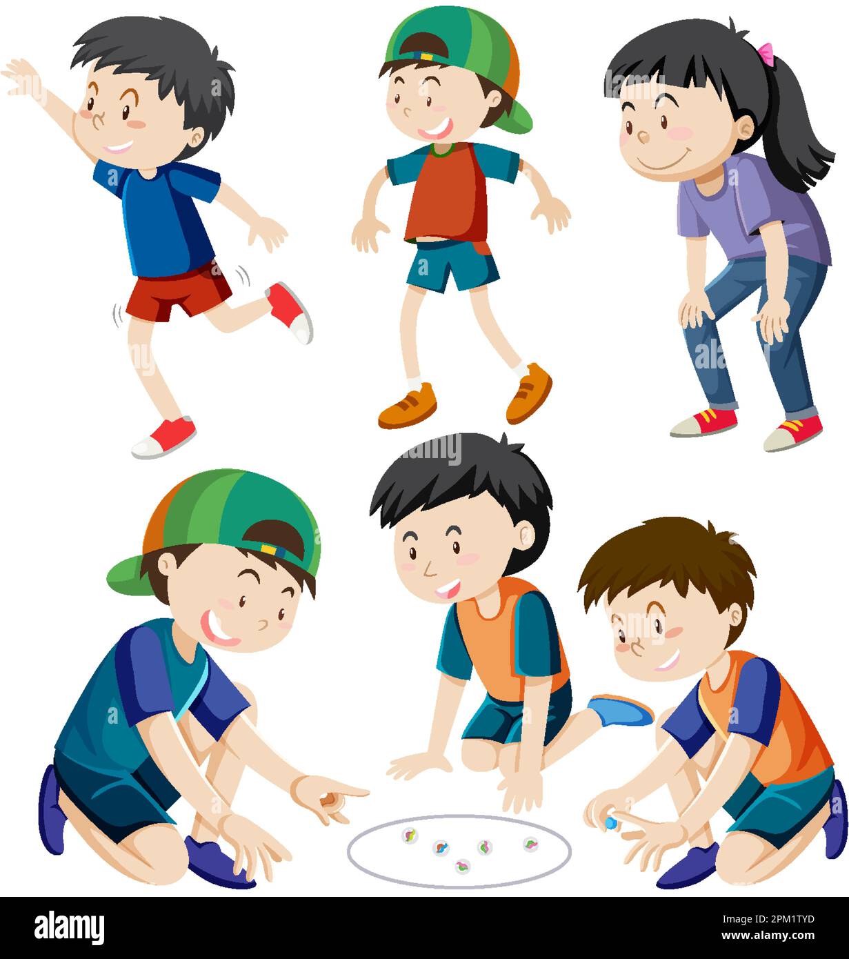 Playground kids character set illustration Stock Vector Image & Art - Alamy