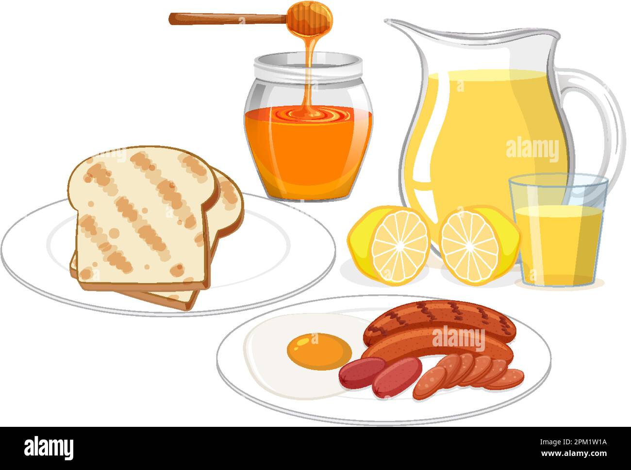 Vibrant Healthy Meal Vector Collection illustration Stock Vector Image ...