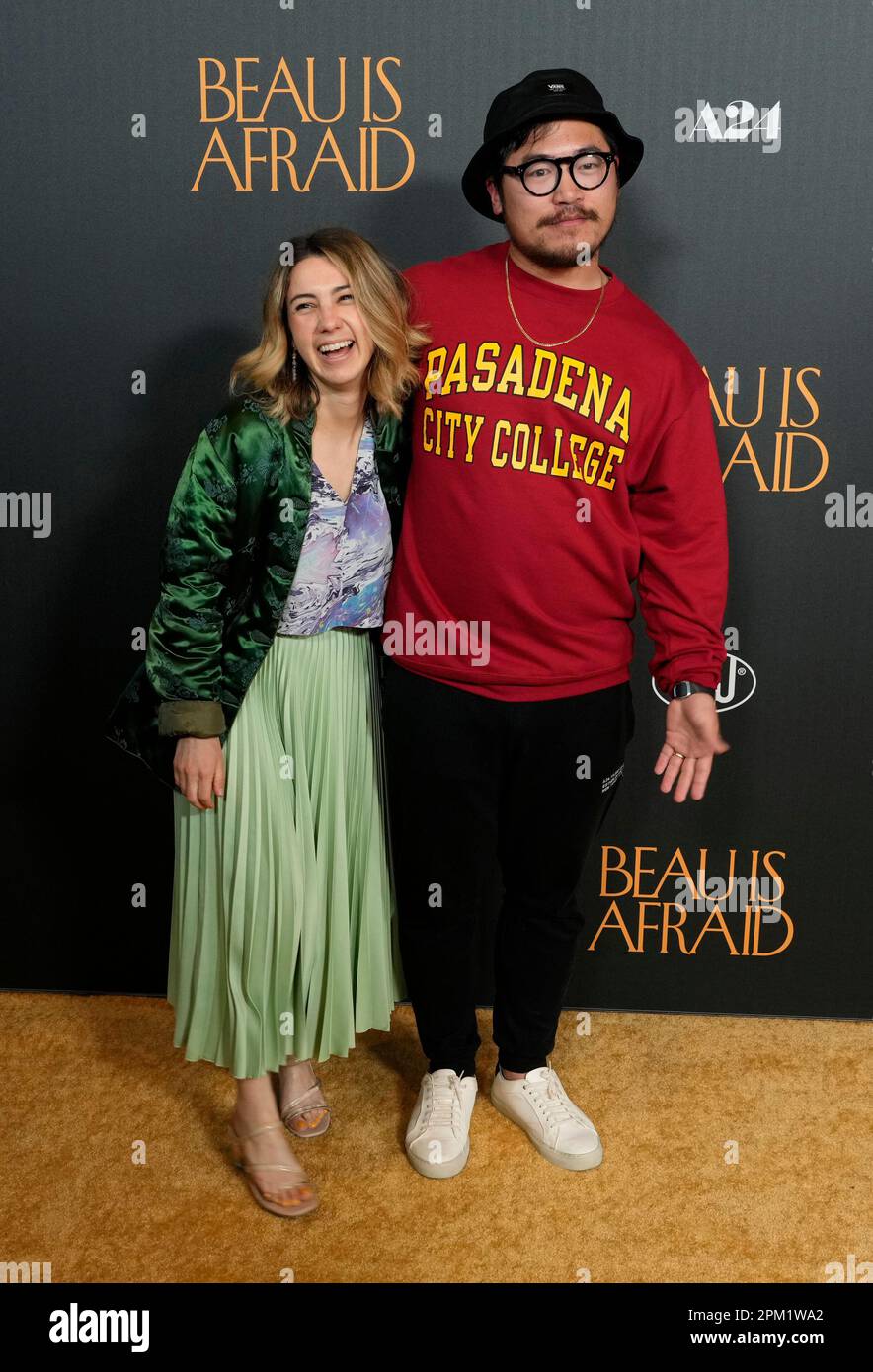 Director Daniel Kwan and his wife, Kirsten Lepore, pose together at the ...