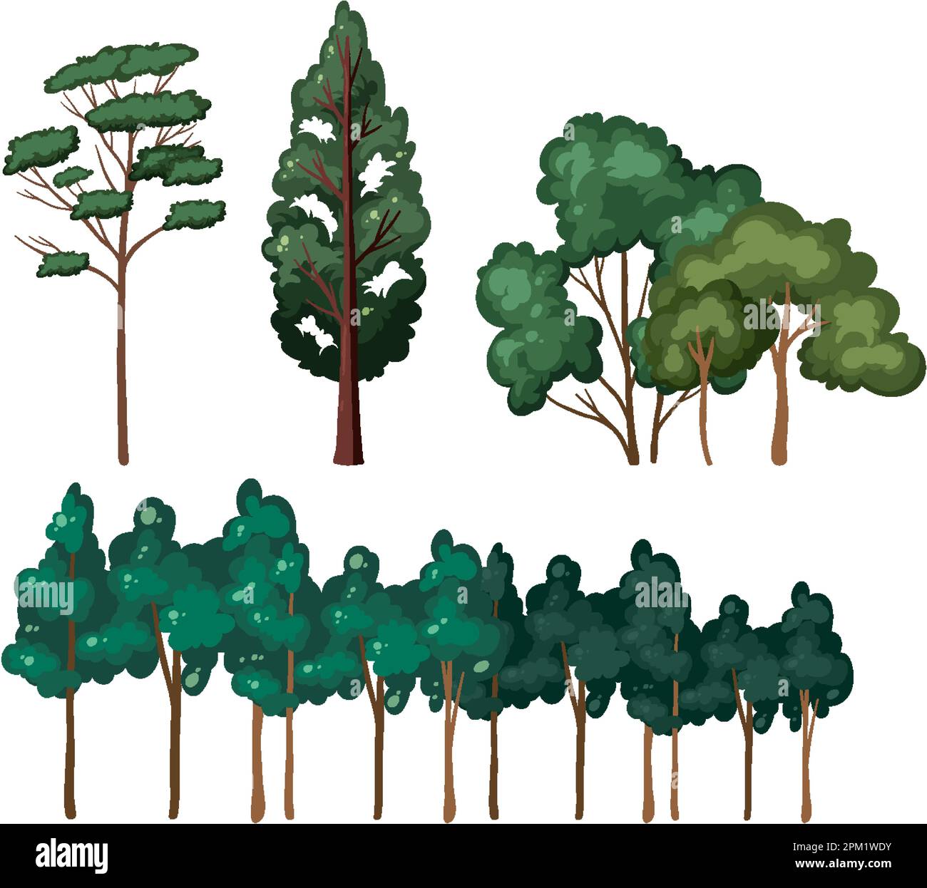 Set of tree isolated illustration Stock Vector Image & Art - Alamy