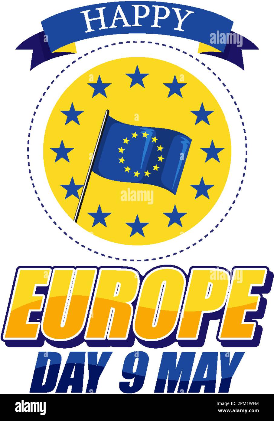 Happy Europe Day Vector Design for Banner or Poster illustration Stock ...