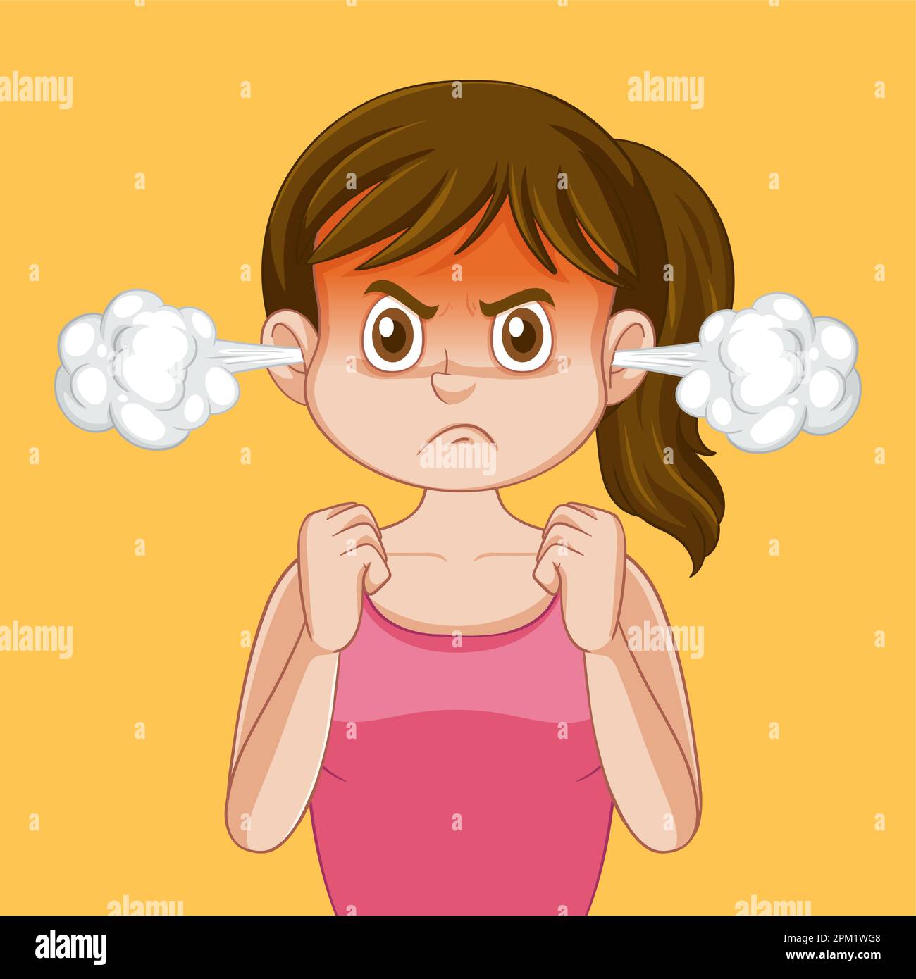 Puberty Girl Expressing Her Anger illustration Stock Vector Image & Art ...